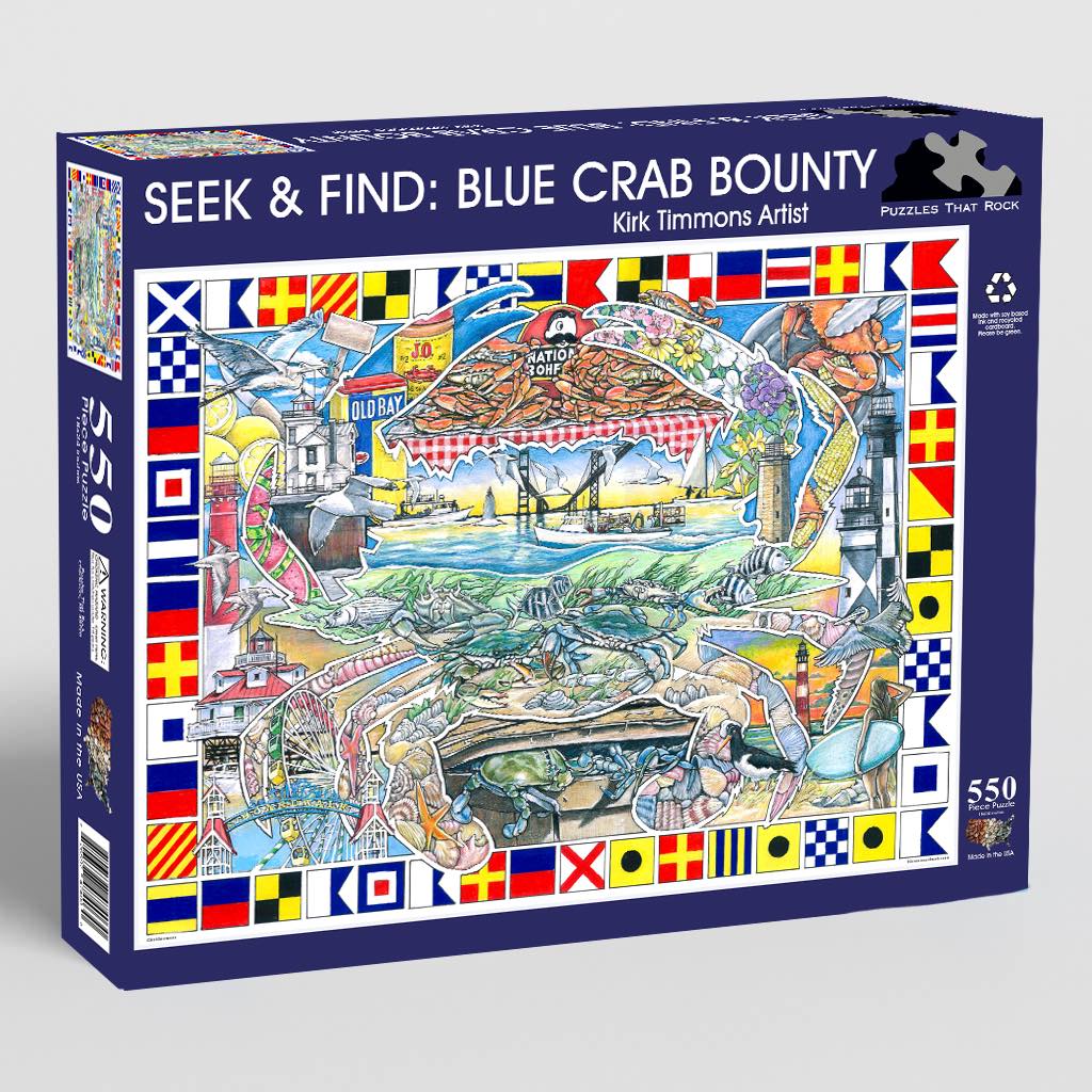 Blue Crab Bounty Puzzle | Coastal Seek & Find Jigsaw for All Ages ...