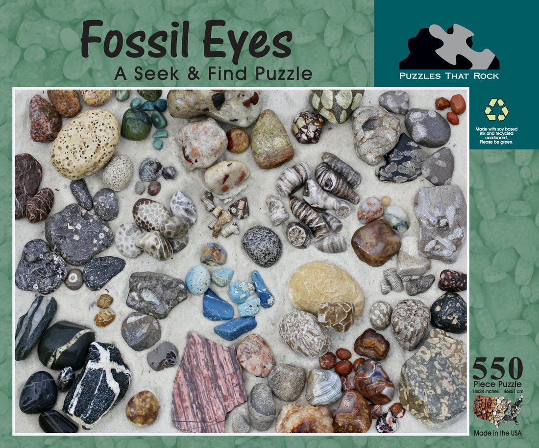 Fossil Eyes Puzzle | Educational Rock & Fossil Jigsaw Made in USA ...