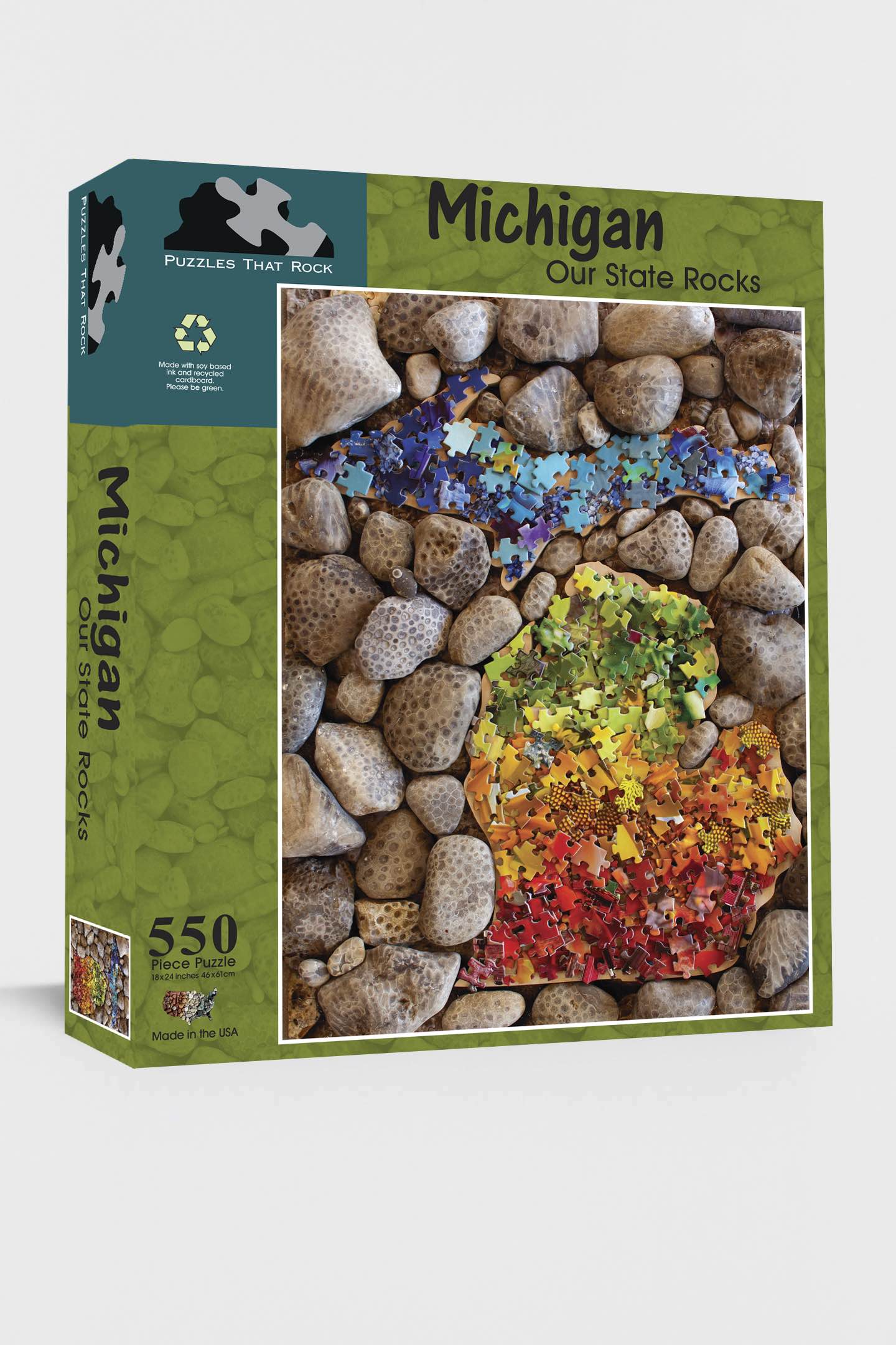 Michigan Our State Rocks Puzzle | Local Art & History Jigsaw – Puzzles ...
