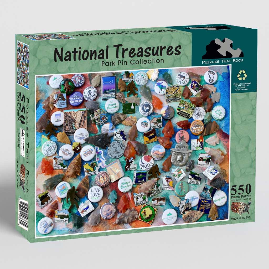 National Park Pins Puzzle | Illustrated USA Park Jigsaw Puzzle ...