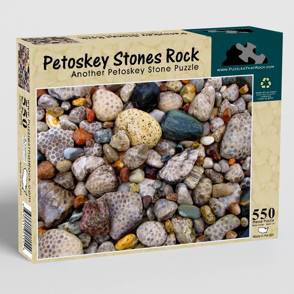 Petoskey Stones Rock Puzzle | Michigan Fossil Jigsaw Made in USA ...