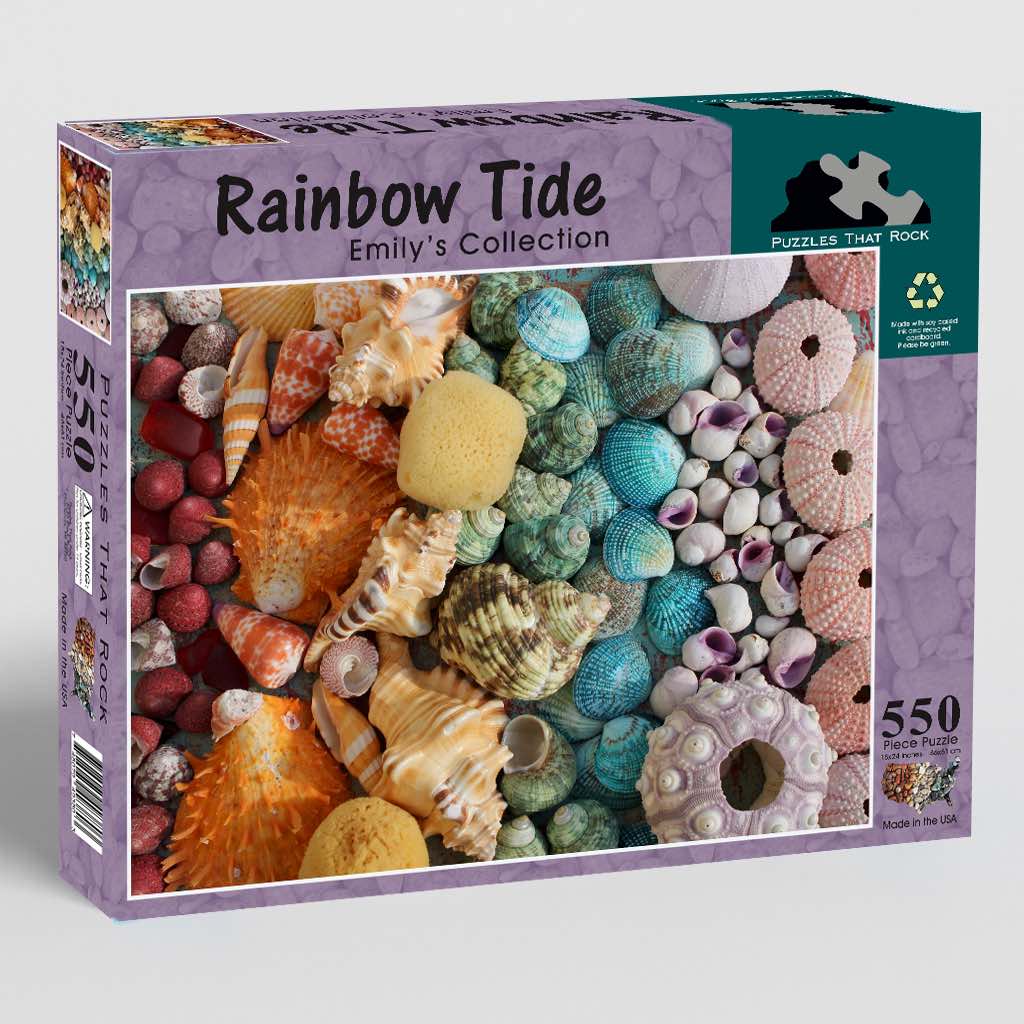 Rainbow Tide Puzzle | Colorful Coastal Jigsaw Made in the USA – Puzzles ...