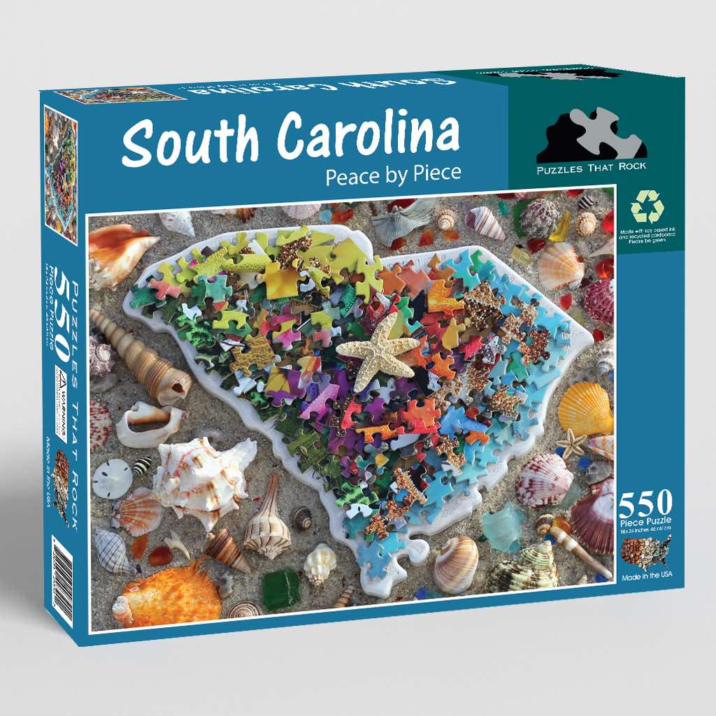 South Carolina Puzzle | Illustrated State Map Jigsaw Made in USA ...
