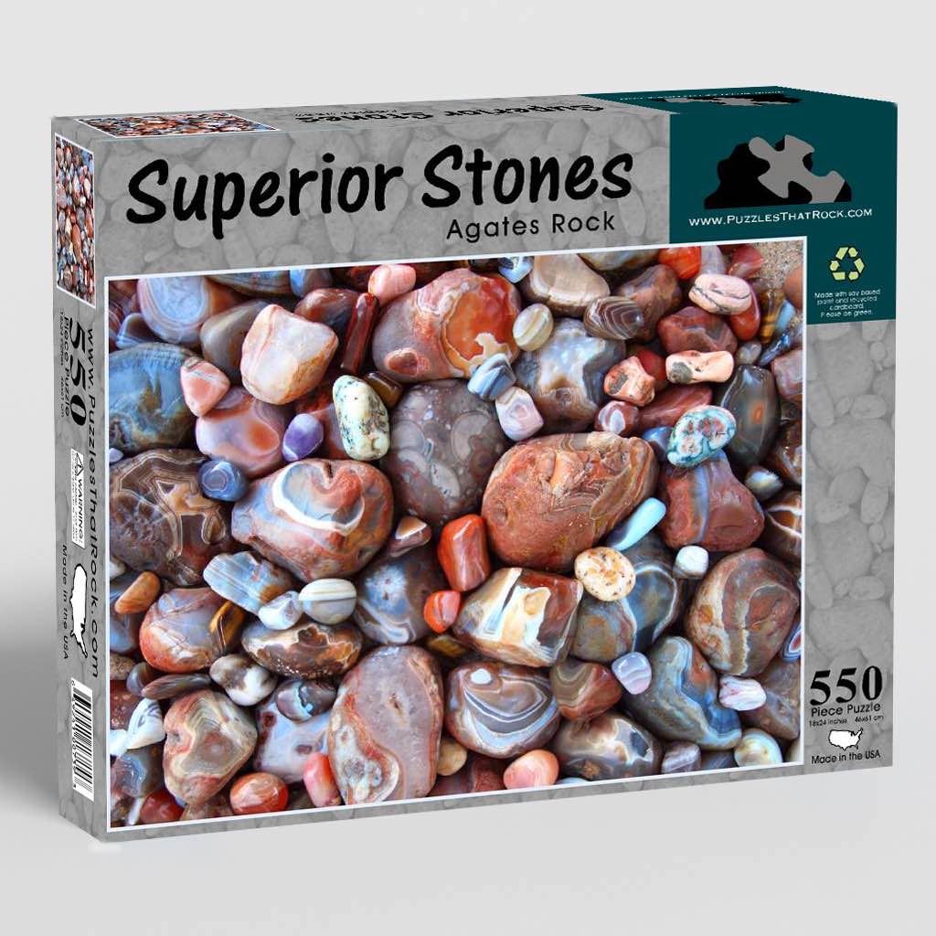 Superior Stones Puzzle | Great Lakes-Inspired Rock Art Jigsaw – Puzzles ...